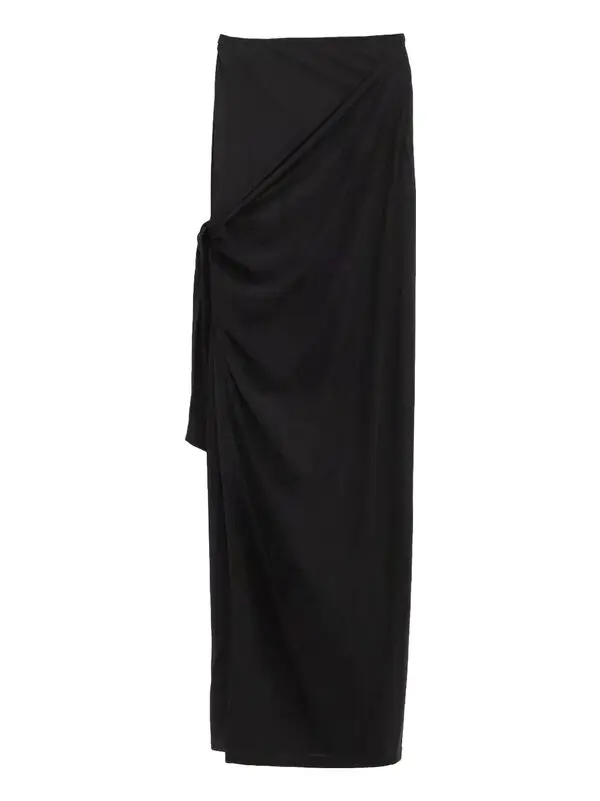 Paloma Wool Asymmetric Maxi Skirt - Black