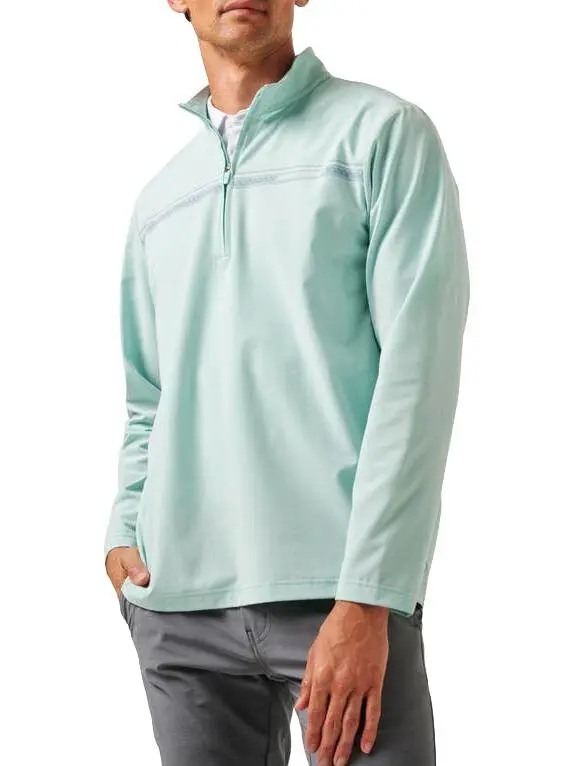 Travis Mathew On The Map Quarter Zip Pullover - Eggshell Blue