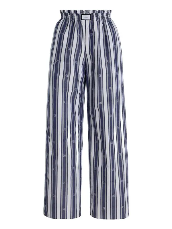YAITTE Janeiro Jacquard Cotton Trousers - Stripe