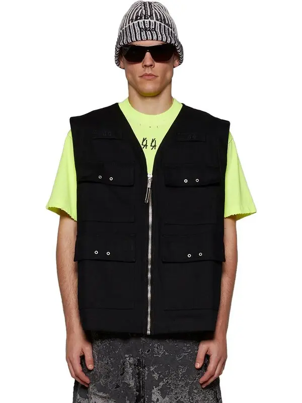 44 LABEL GROUP Hunter Vest - Black And Hedonism White