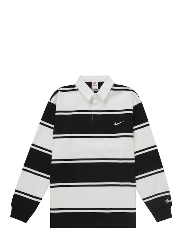 Supreme Nike Stripe Rugby - Black