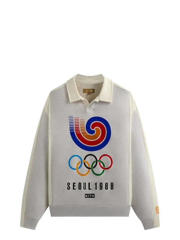 Kith For Olympics Heritage Nelson Collared Pullover - Grey