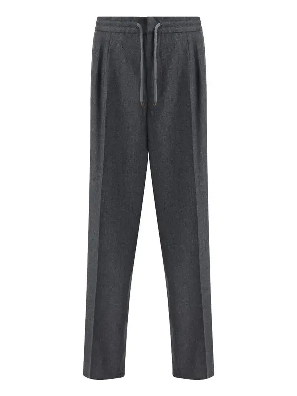 Brunello Cucinelli Virgin Wool Pants - Grey