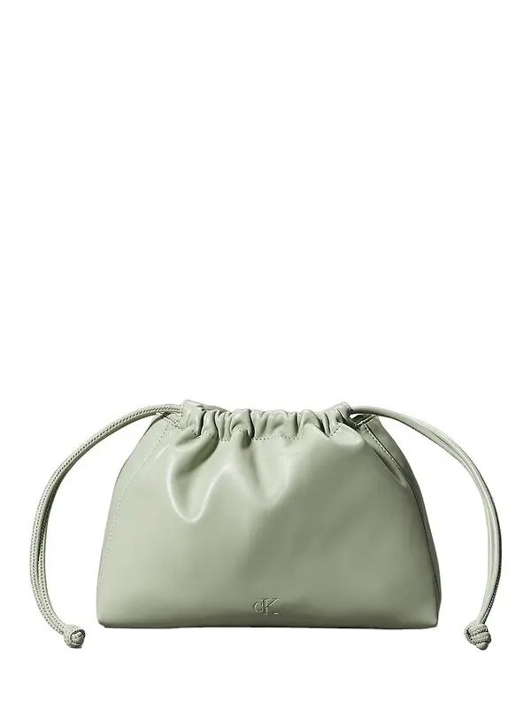 Calvin Klein Monogram Drawstring Crossbody Bag - Slate