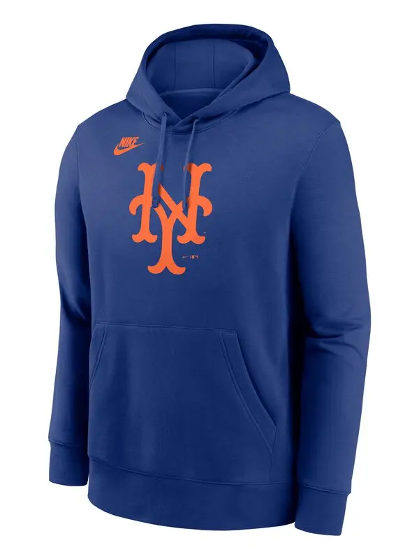 Nike New York Mets Cooperstown Logo Club Mlb Pullover Hoodie - Blue