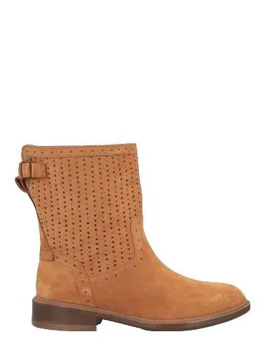 Geox Leather Biker Ankle Boots - Brown