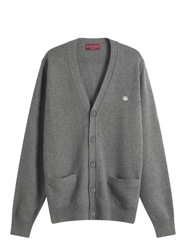 Gucci Monogram Wool Cashmere Crew Knit - Medium Grey/mix