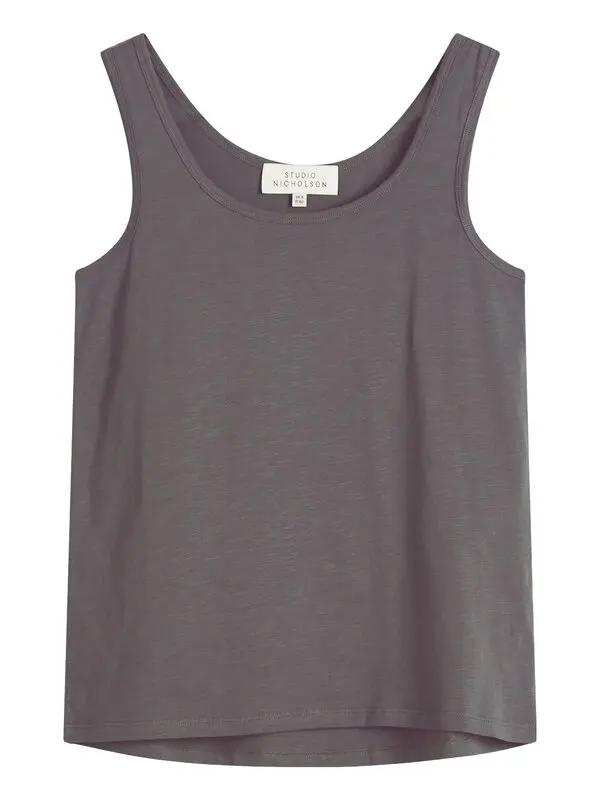 Studio Nicholson Scoop Neck Vest - Thunder