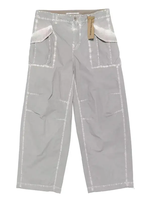 TEN C Bleached-effect Cargo Pants - Grey
