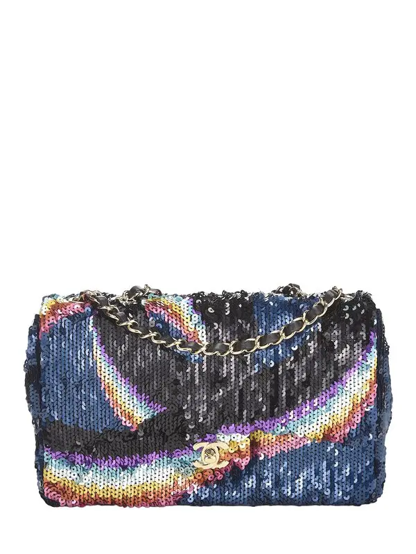 Chanel Sequin Half Flap Medium - Multi