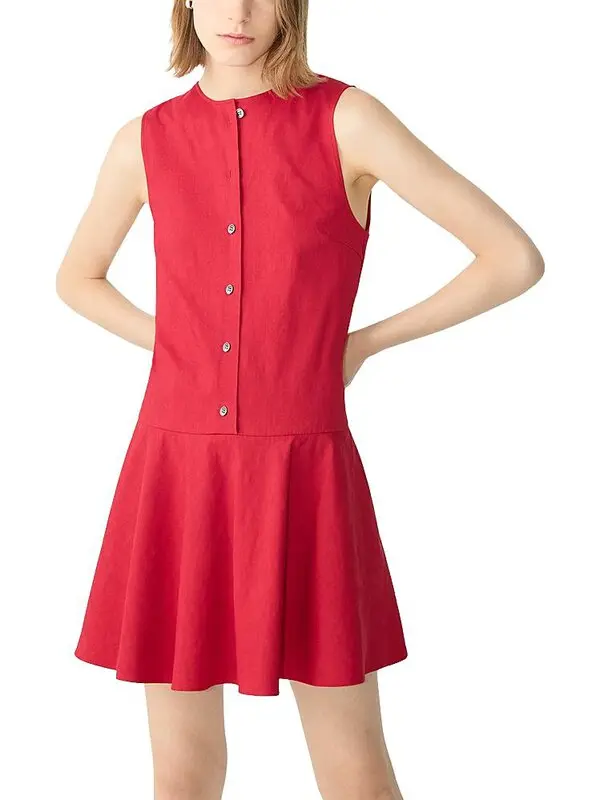 Theory Sleeveless Mini Dress - Cherry