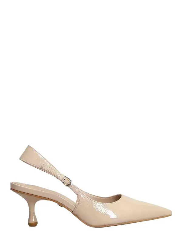 ANDREA CARRANO 70mm Leather Slingback Pumps - Neutrals