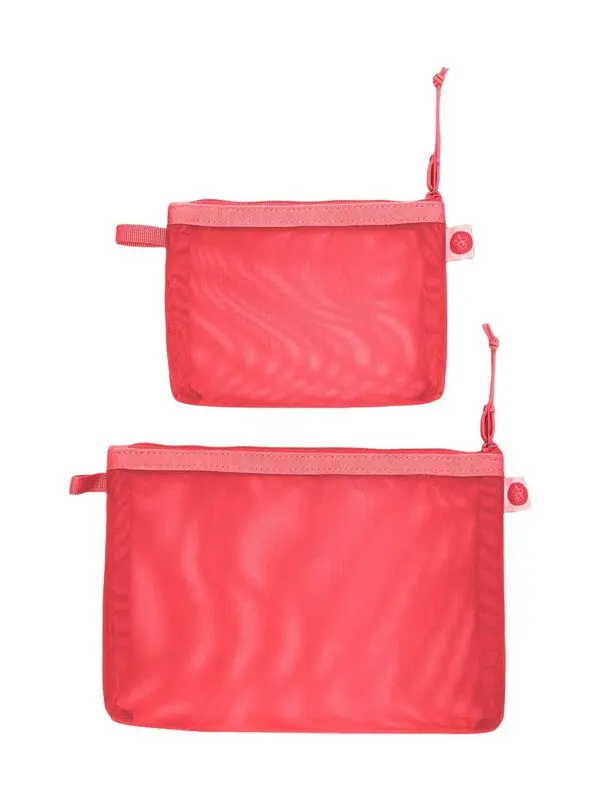 BABOON TO THE MOON Monomesh Pouch Set - Red