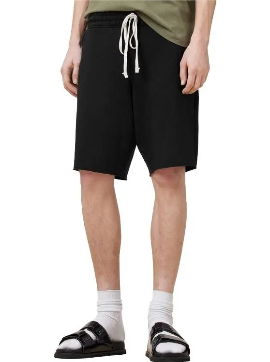 All Saints Helix Straight-fit Sweat Shorts - Jet Black