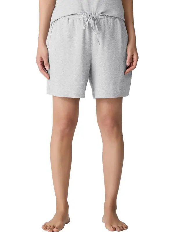 Eileen Fisher Organic Cotton Drawstring Shorts - Dark Pearl
