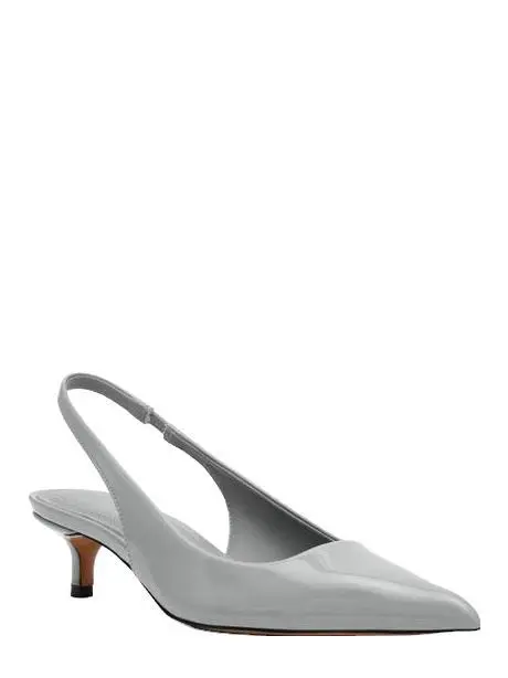 Steve Madden Kittie Slingback Kitten Heel Pumps - Grey Patent