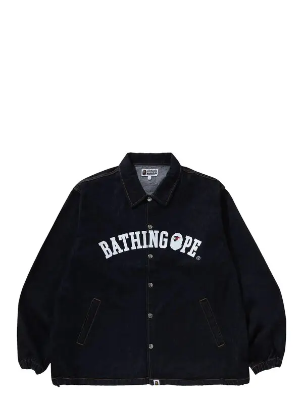 BAPE Relaxed Fit Denim Coach Jacket - Blue