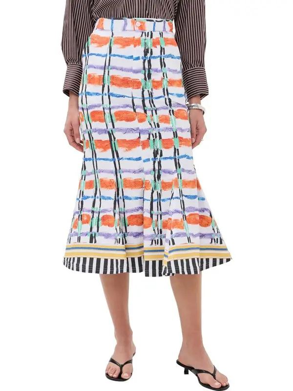 Stella Jean Printed Midi Skirt - Multi