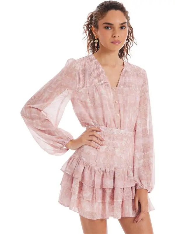 Allison Marigold Kaleidoscope Print Top - Gold