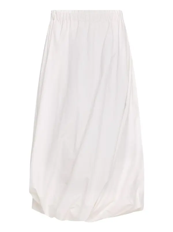 Rosetta Getty Cotton Twisted Bubble Maxi Skirt - White