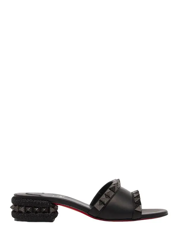 CHRISTIAN LOUBOUTIN Pyramule Spike Mule Sandals - Black