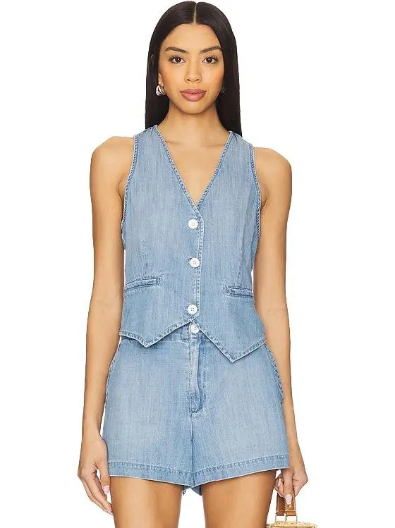 Bella Dahl Wren Vest - Sea Breeze Wash