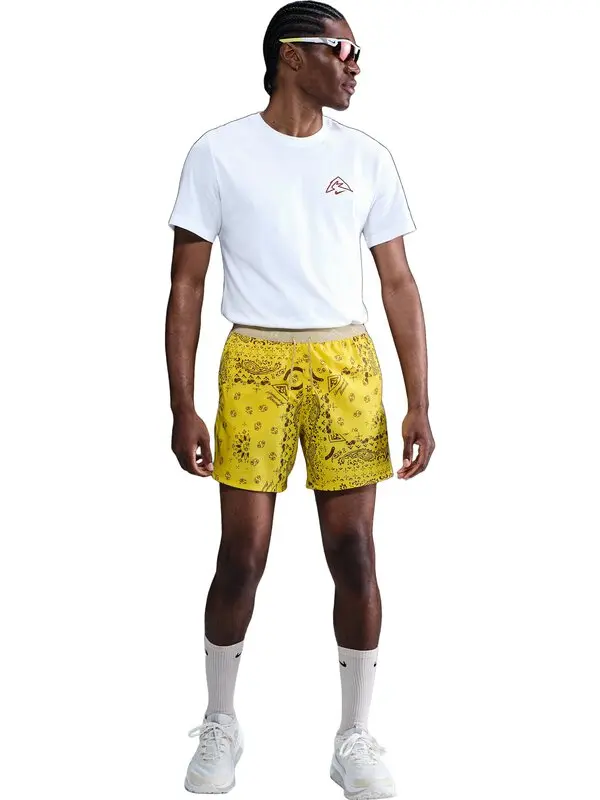 Nike Trail Dri-fit 6" Brief-lined Running Shorts - Yellow