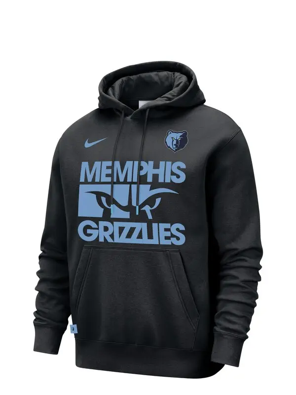 Nike Memphis Grizzlies Club Courtside Nba Pullover Hoodie - Black