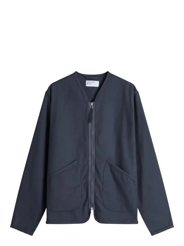 Universal Works Slub Sateen Zip Liner Jacket - Navy