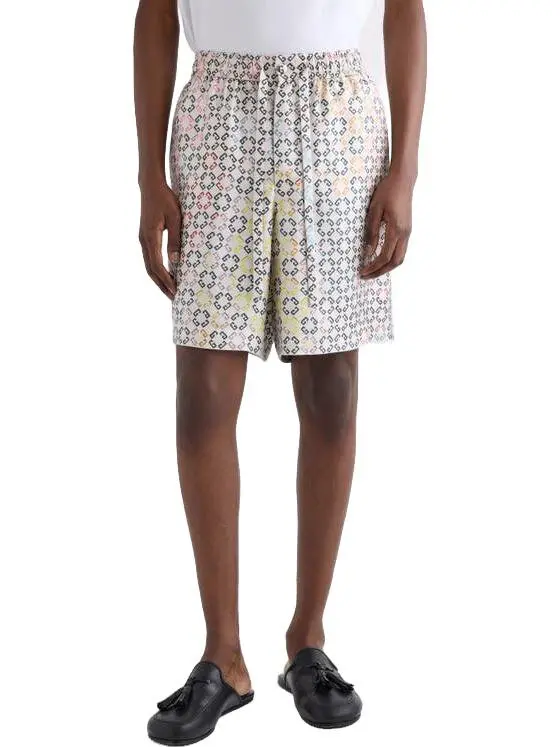 Givenchy Monogram Pajama Shorts - White Multicolored
