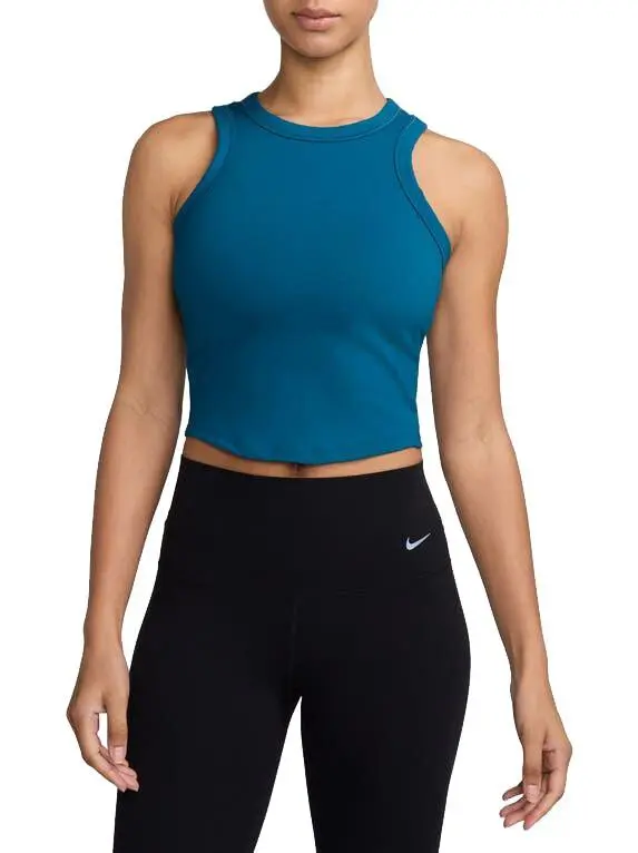 Nike Fitted Dri-fit Cropped Tank Top - Green Abyss