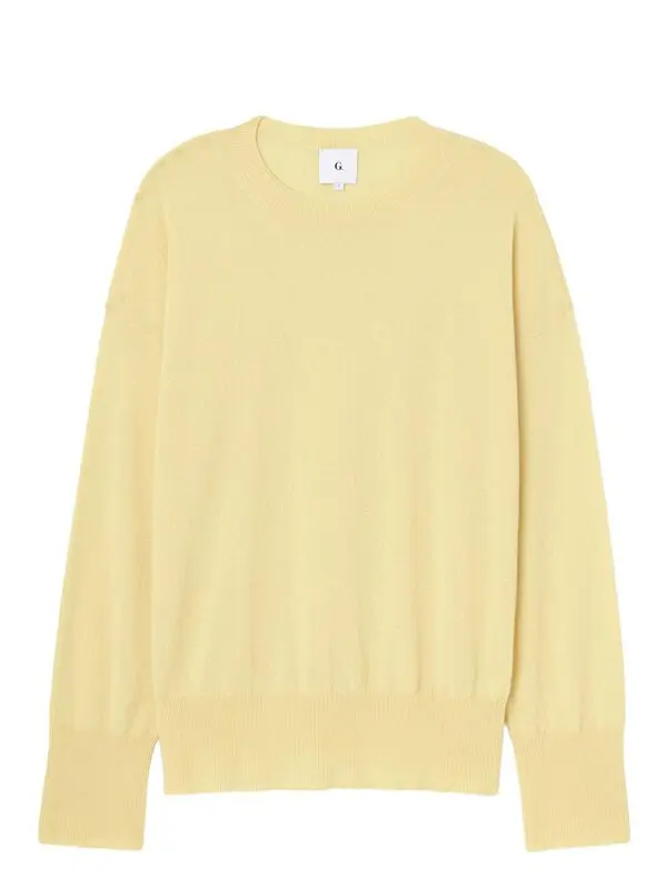 G. LABEL BY GOOP Jules Cashmere Sweater - Light Lemon