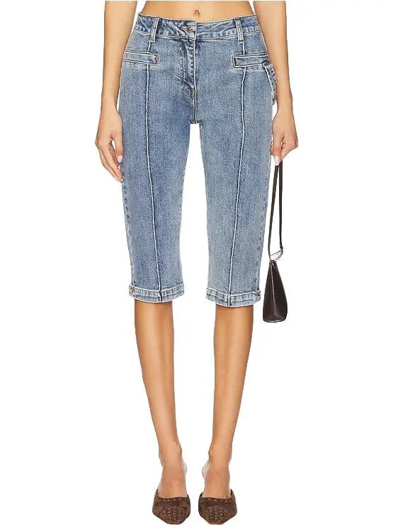 Steve Madden Delray Capri Jeans - Medium Blue