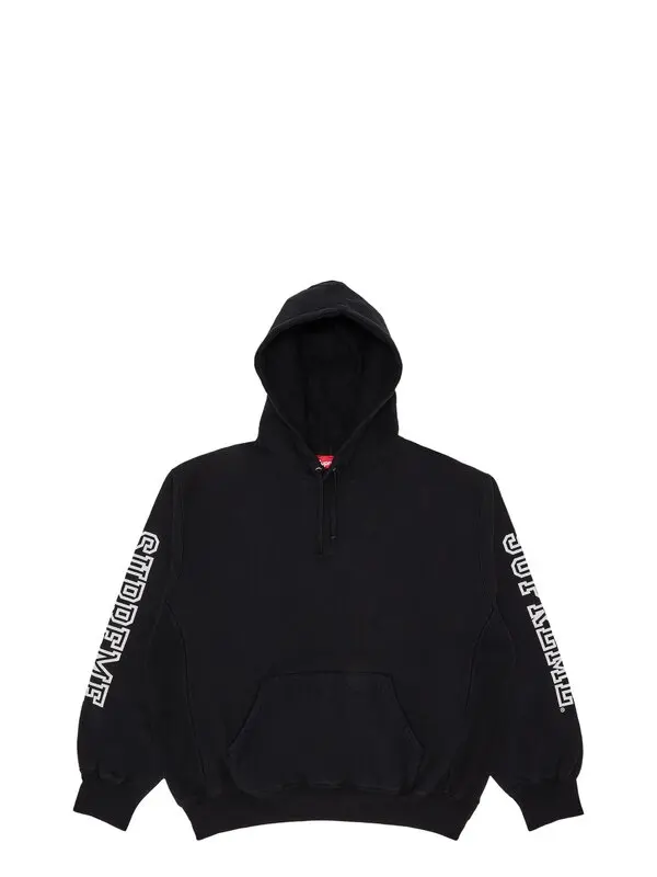 Supreme Collegiate Sleeve Hooded Sweatshirt - Black