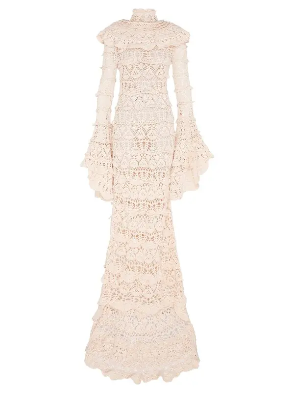 Zimmermann Hypnotic Hand Crochet Gown - Ivory