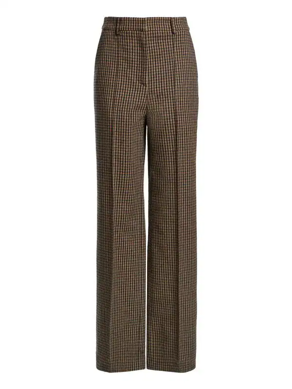 Women's Brown Plaid Pants | Editorialist