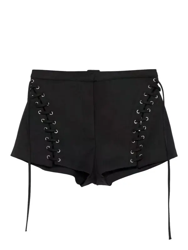 Blumarine Lace-up Detail Shorts - Black