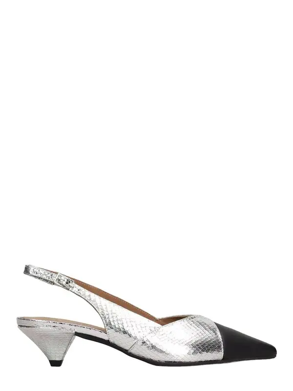 CARMENS 50mm Demi Wing Pumps - Silver