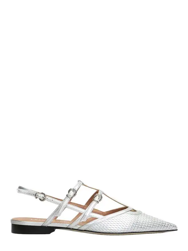 LELLA BALDI Metallic Ballerina Flats - Silver