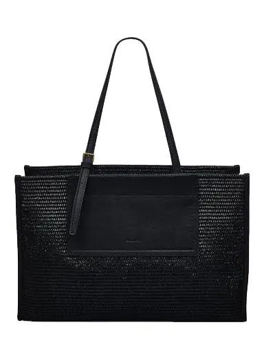 RADLEY The Burlington Raffia Tote Bag - Black