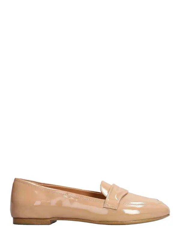 MARA BINI Patent-finish Loafers - Neutrals
