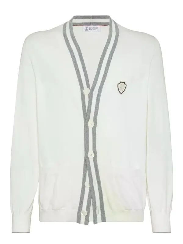 Brunello Cucinelli Cotton Cardigan - White