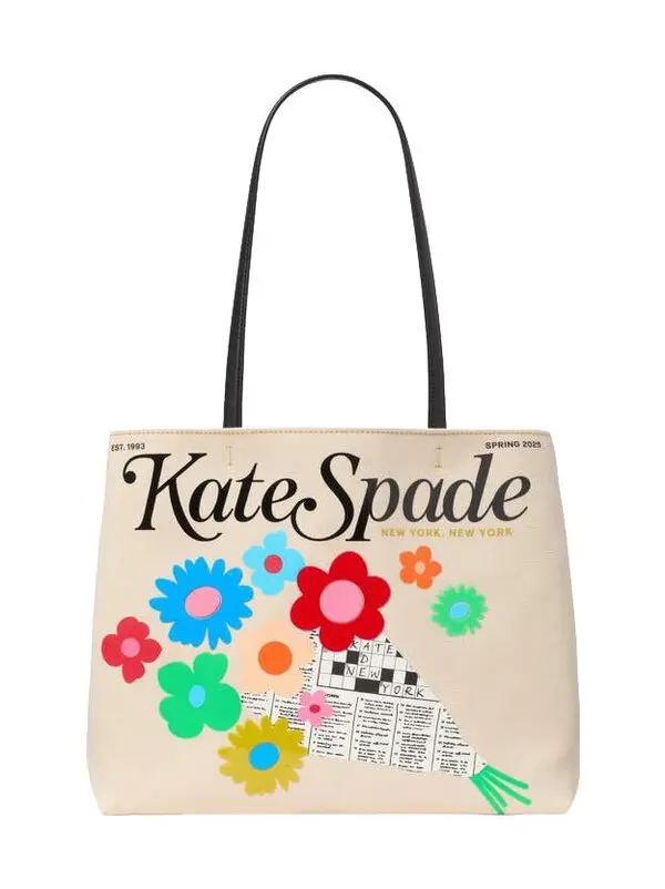 Kate Spade New York Fresh Picks Canvas Tote - Beige Multi