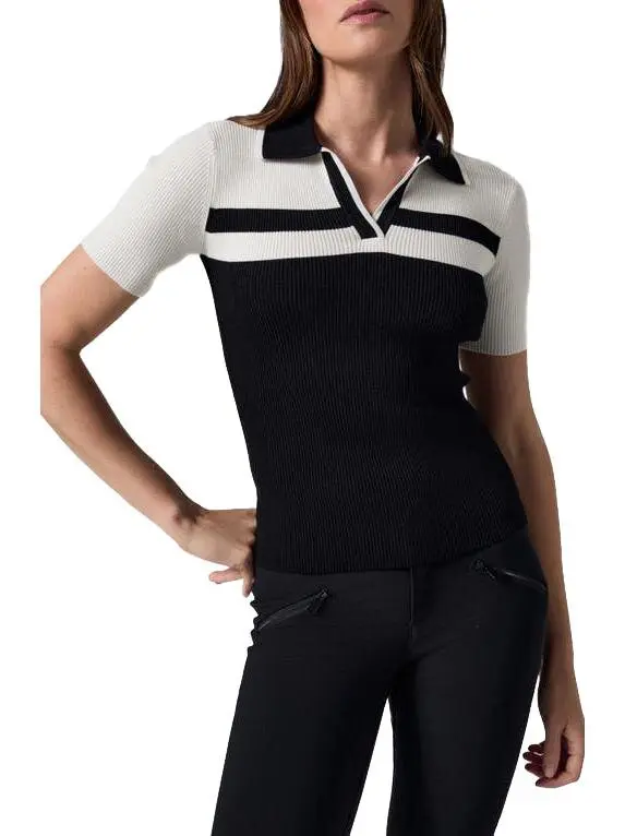 ALP N ROCK Zoey Rib Polo Sweater - Black