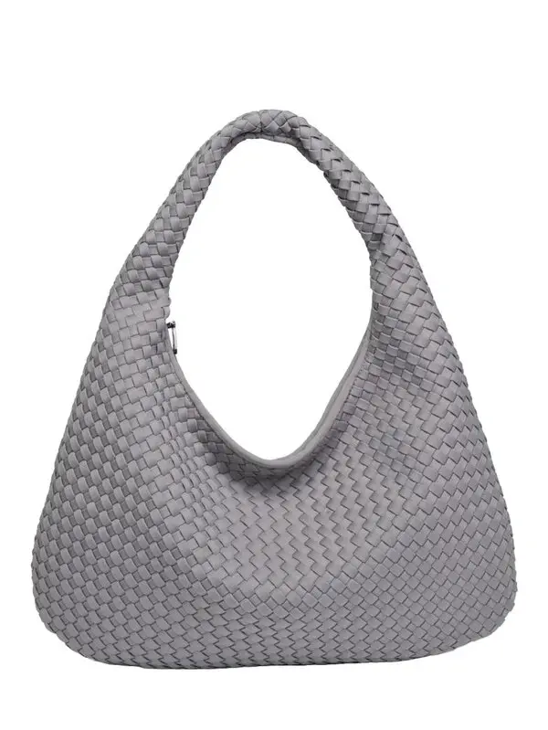 SOL AND SELENE Dare To Dream Large Woven Neoprene Hobo Bag - Fog