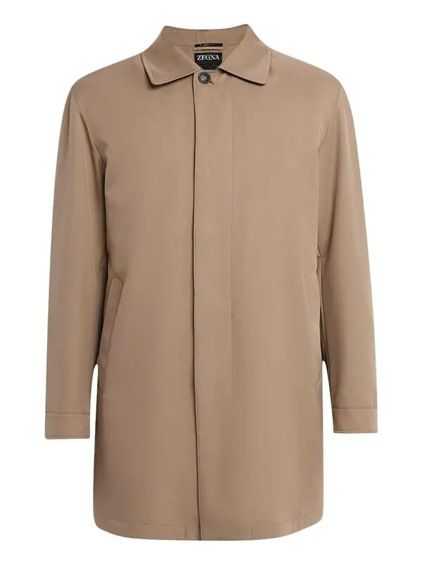 Zegna Microfiber Raincoat - Md Brw Sld