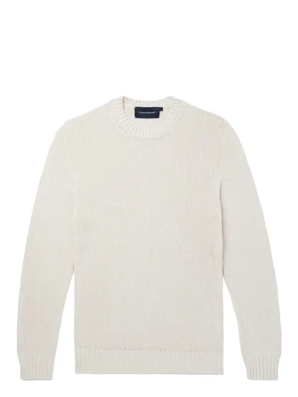 Thom Sweeney Silk Sweater - Neutrals
