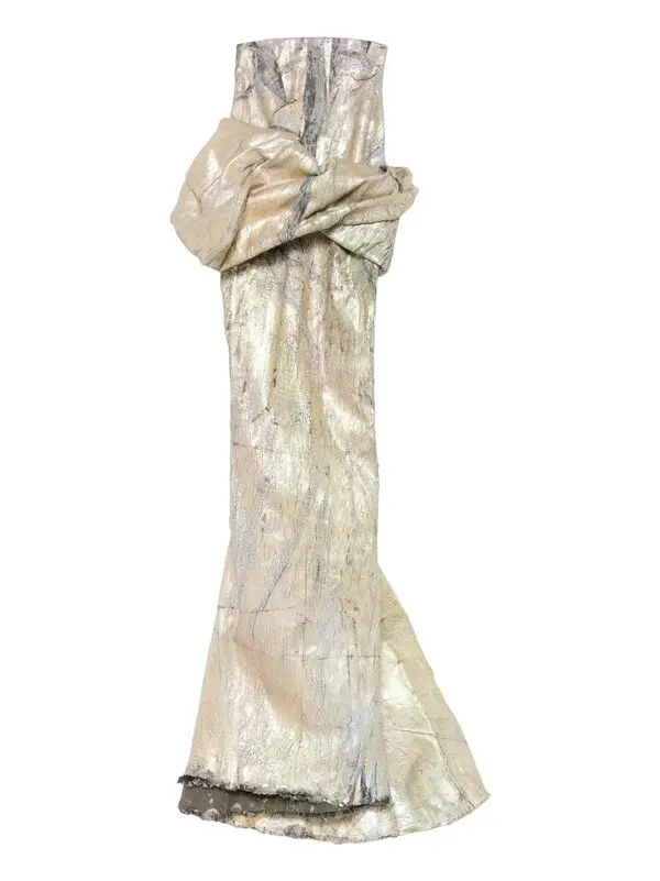 Rick Owens Draped Maxi Skirt - Gold