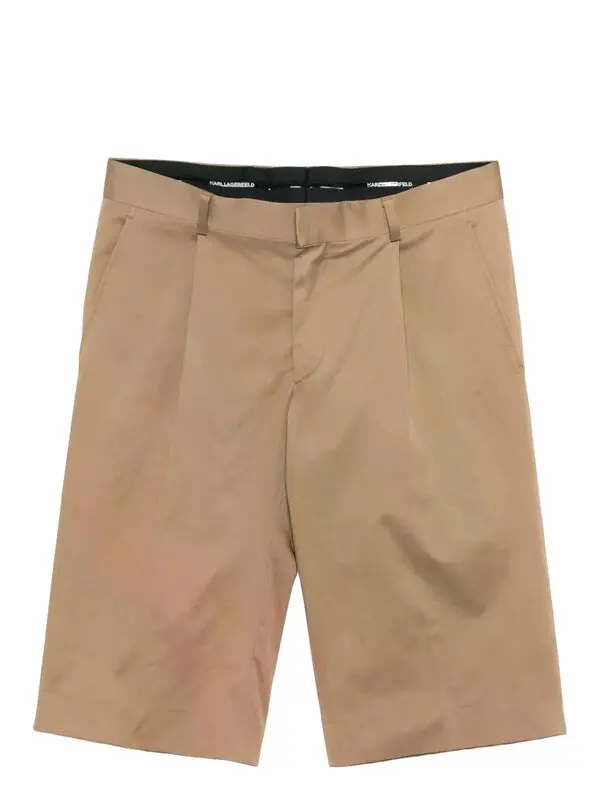 Karl Lagerfeld Pleated Shorts - Brown