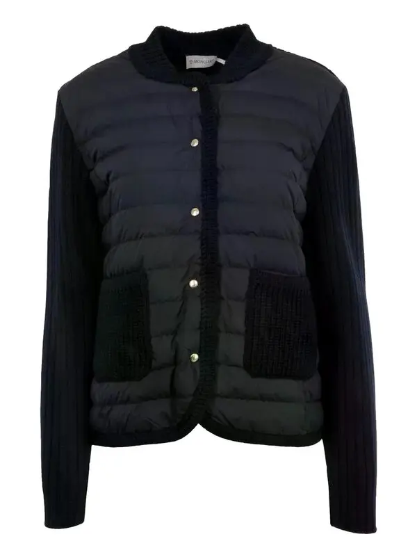 Moncler Padded Cardigan - Blue